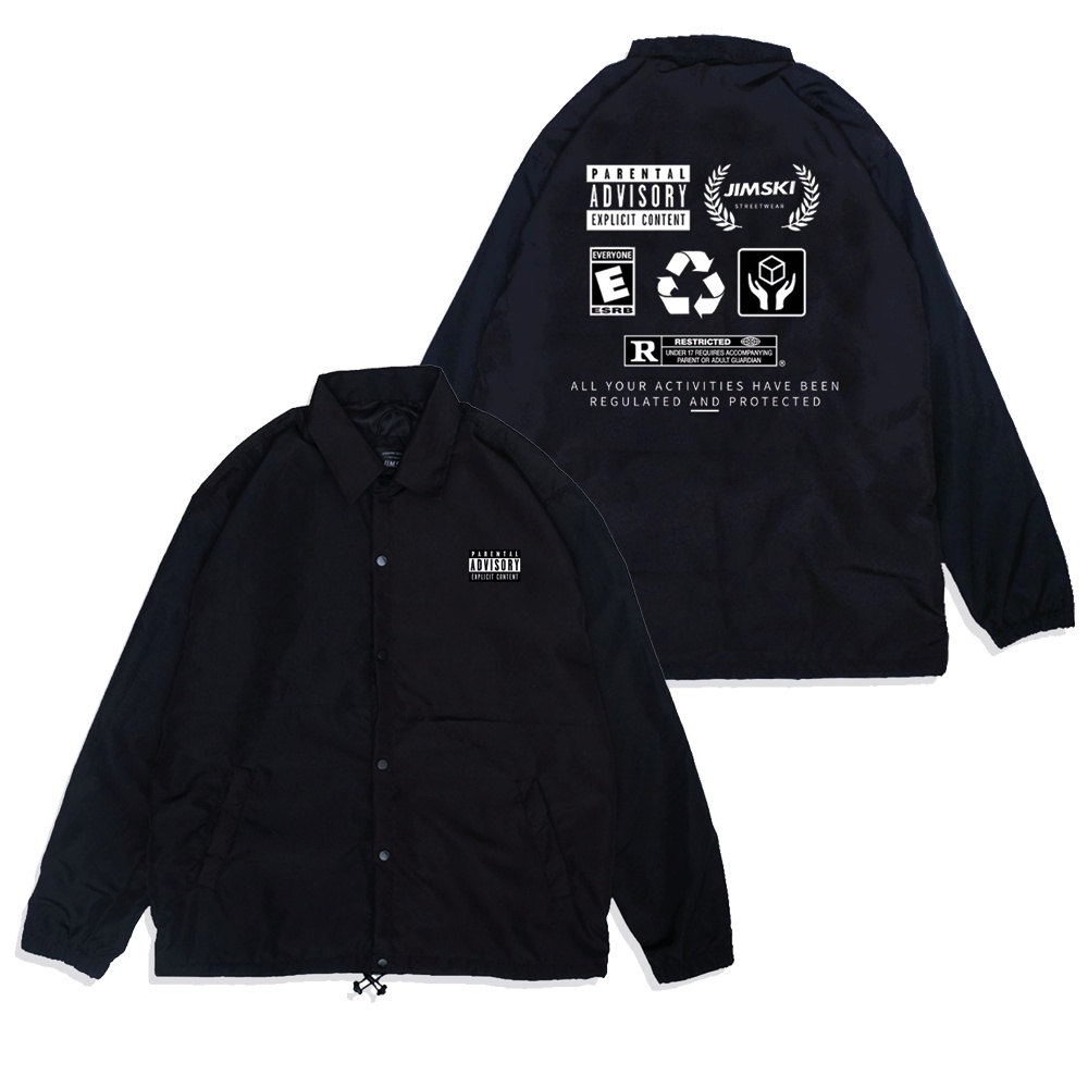Jual COACH JACKET HITAM TAFT SIZE M - XXL / TWILL COTTON / COWOK CEWEK ...