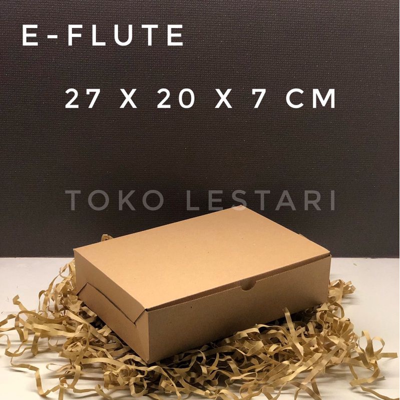 Jual Box Kardus E-Flute Coklat Untuk Packaging Olshop Hampers Snack Box ...