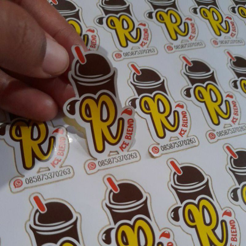 Jual stiker potong kisscut / stiker label produk potong / sticker A3 ...