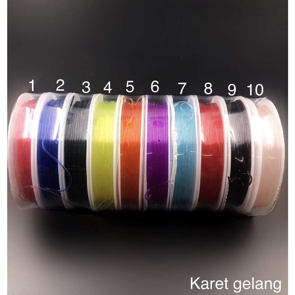 Jual Benang Karet gelang(Crytal String)/benang karet bening ukuran 0.8 ...
