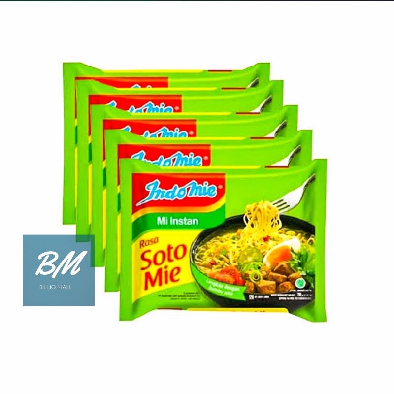 Jual Indomie Soto Mie 5 Pcs / Mie Indomie Kuah Rasa Soto Mie 5 Bungkus ...