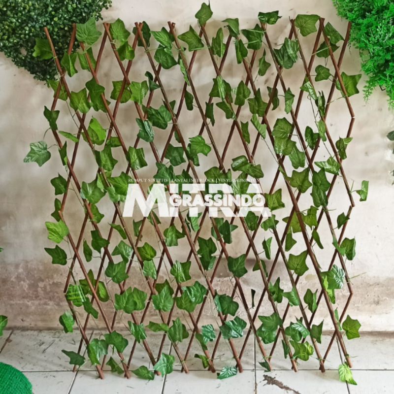 Jual pagar daun rambat dinding plastik dekorasi kayu asli | Shopee ...