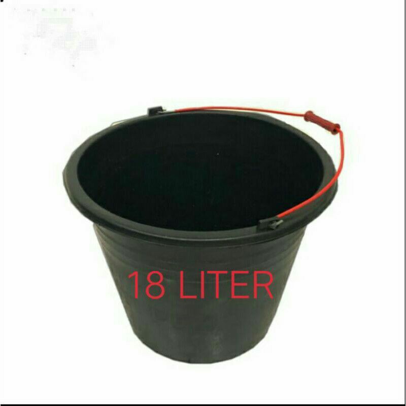 Jual Ember Hitam Anti Pecah Gagang Kawat 18 Liter | Shopee Indonesia