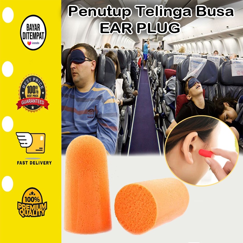 Jual [BISA COD] Penutup Telinga Busa EAR PLUG Sumpelan Penyumbat Kuping ...
