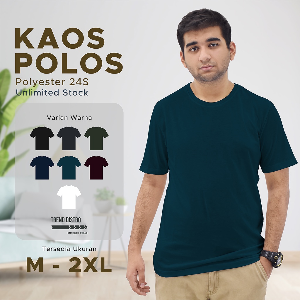 Jual kaos polos katun pria grosir tshirt distro murah bahan tebal ukuran M-2XL | Shopee Indonesia