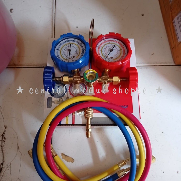 Jual Testing Manifold Analiser Alat Pengukur Tekanan Freon R22 R134 R32 ...
