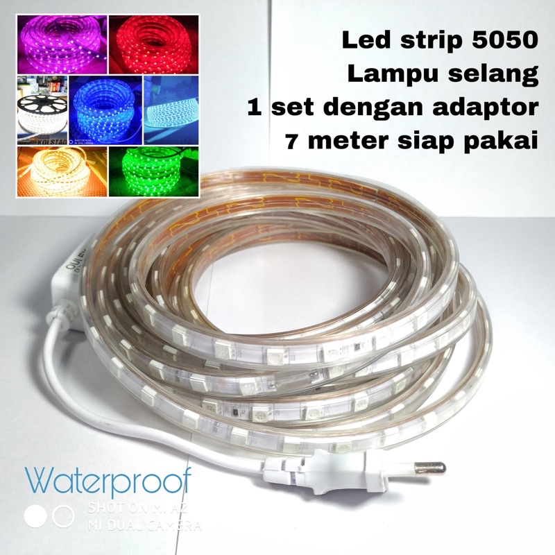 Jual Lampu Led Strip led strip Plafon 7 Meter Siap Pakai lampu selang ...