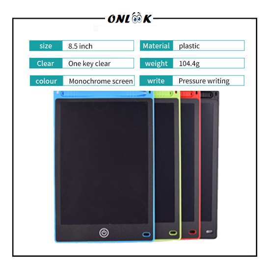 Jual LCD Drawing Writing Tablet 8.5 Inch Mainan Papan Tulis Bisa Hapus ...