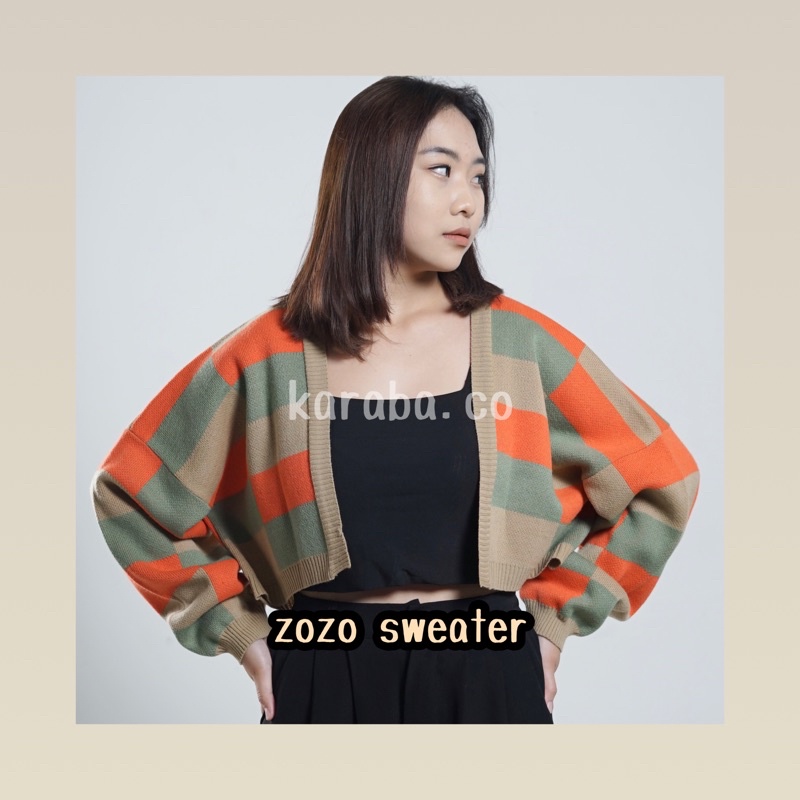 Jual ZOZO CROP CARDIGAN RAJUT PREMIUM ALLSIZE | Shopee Indonesia