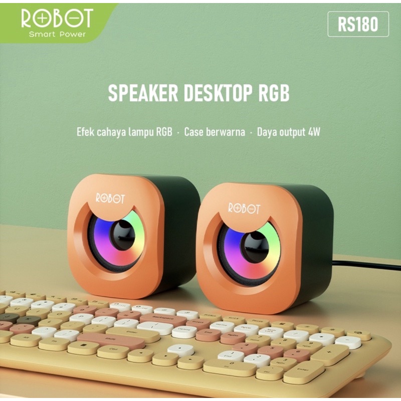 Jual Robot RS180 USB Multimedia Dekstop Speaker Komputer/PC Stereo RGB ...