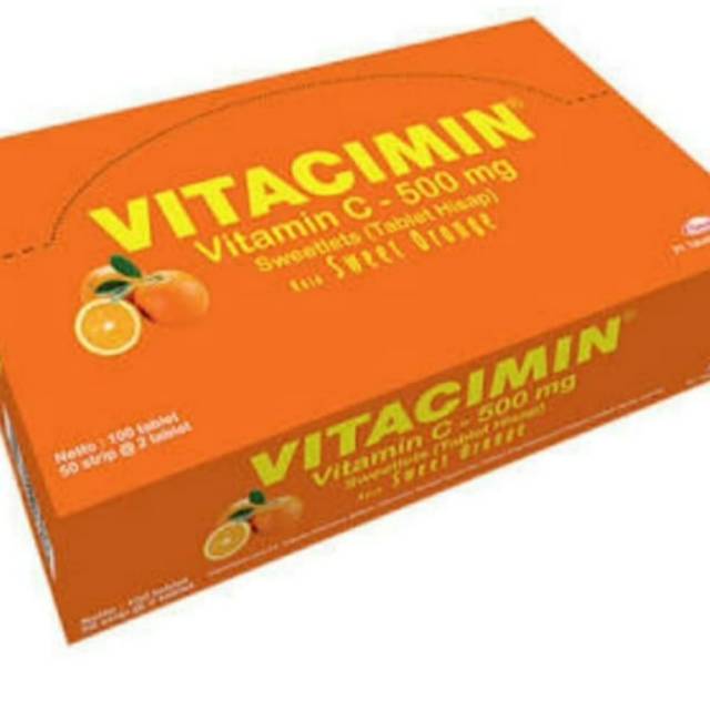 Jual VITACIMIN C 500 TABLET ISAP - rasa jeruk dan anggur | Shopee Indonesia