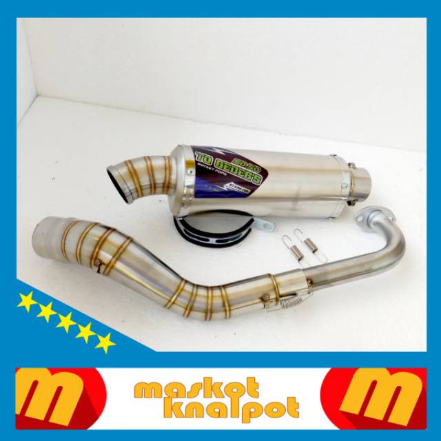 Jual Knalpot racing matic beat mio genio vario togedegs stainless bagus ...