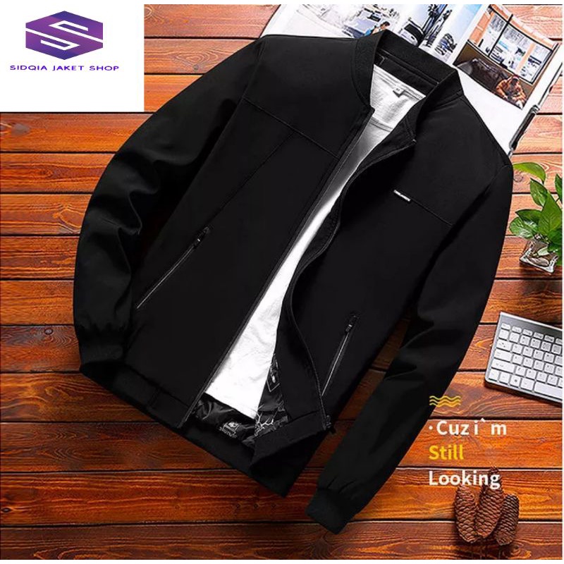 Jual JAKET BOMBER PRIA TRENDY_JAKET KATUN PRIA CASUAL_FASHION PRIA ...