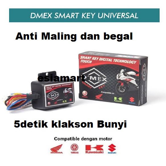 Jual DMEX Smart Key Sensor Pakai KLAKSON Anti Maling dan Begal bisa untuk semua type motor ...