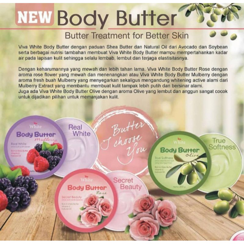 Jual VIVA WHITE BODY BUTTER 200 GRAM | Shopee Indonesia