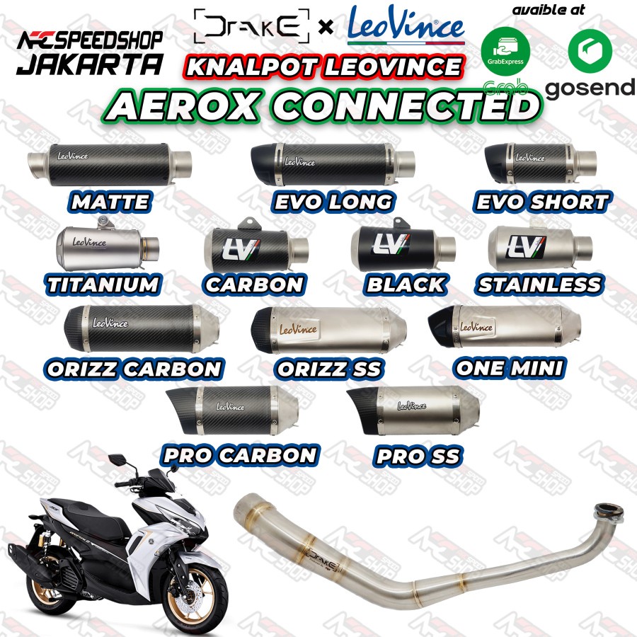 Jual HEADER R9 Drake Yamaha Aerox Connected + SILENCER LEOVINCE SERIES ...