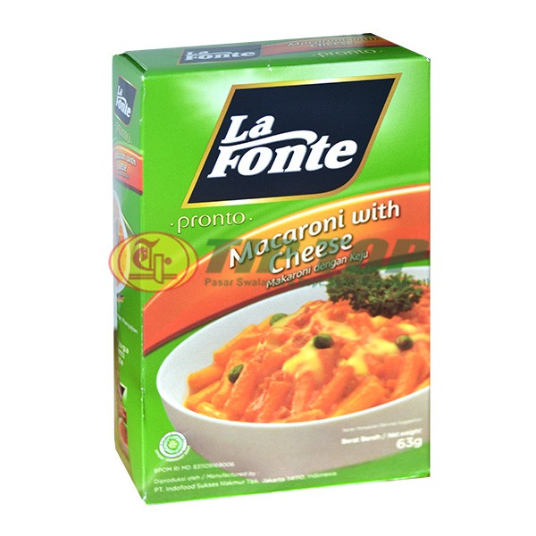 Jual LA FONTE PRONTO MAC W CHEESE 63GR | Shopee Indonesia