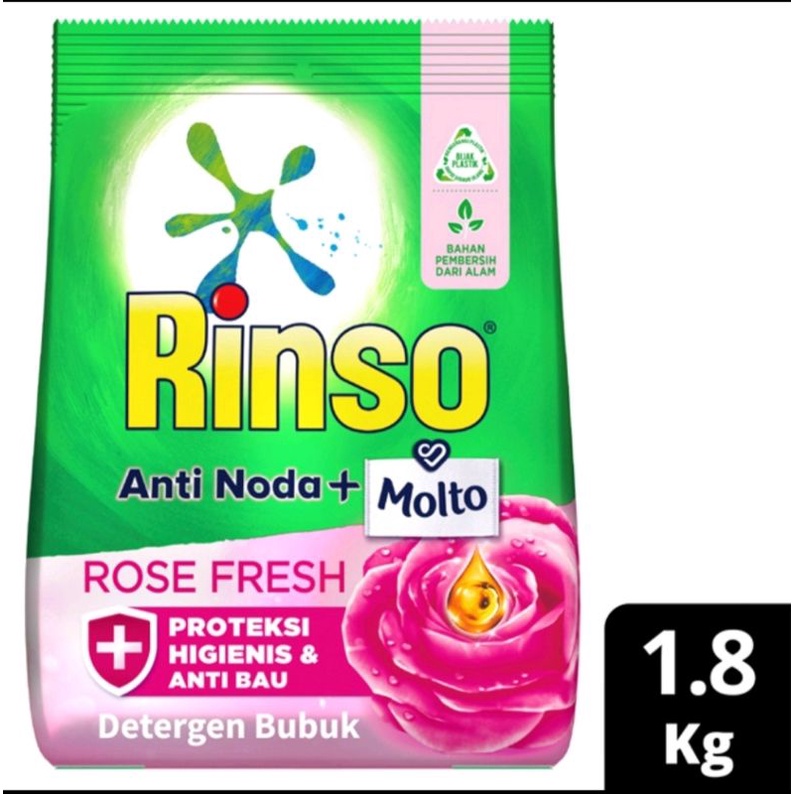Jual Rinso Molto Deterjen Bubuk Rose Fresh /classic fresh 1.8 Kg ...