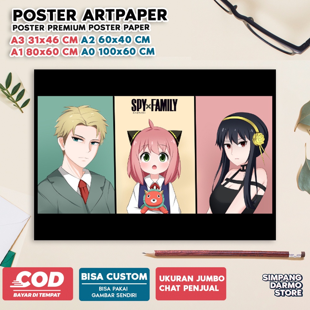 Jual Poster Spy X Family Anya Twilight Loid Forger Yor Ibu Anya Bond ...