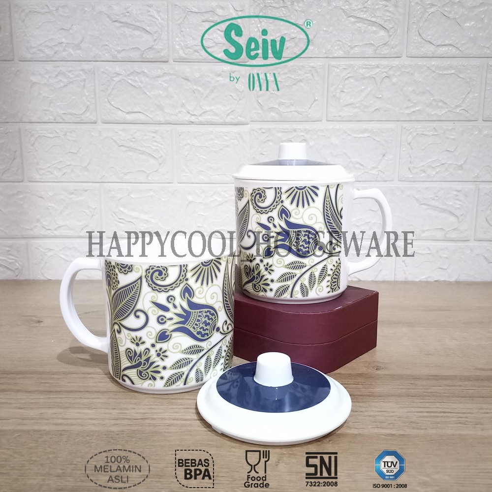Jual SEIV Mug Tutup | Gelas Tutup | Cangkir Tutup Besar 600ML Motif ...