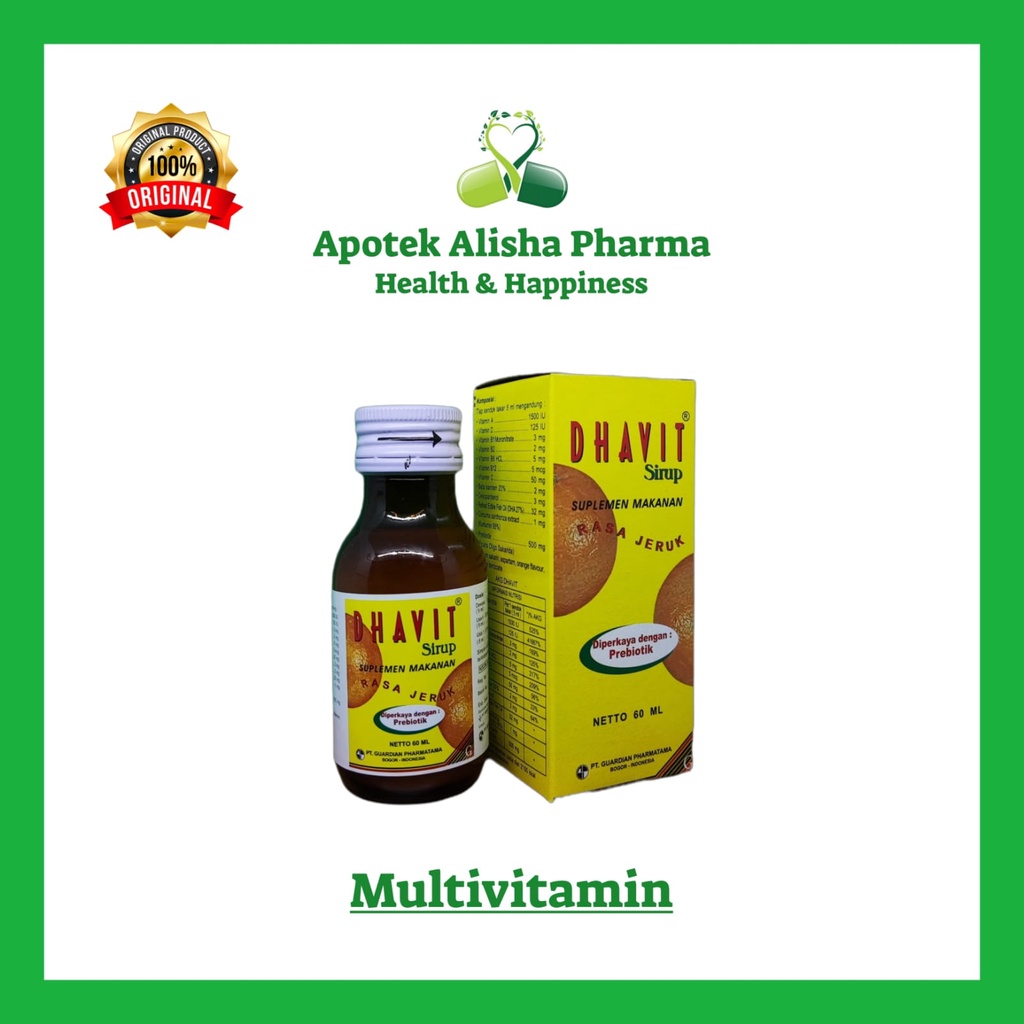 Jual Dhavit Sirup 60ml - Davit Syrup Multivitamin Tumbuh Kembang ...