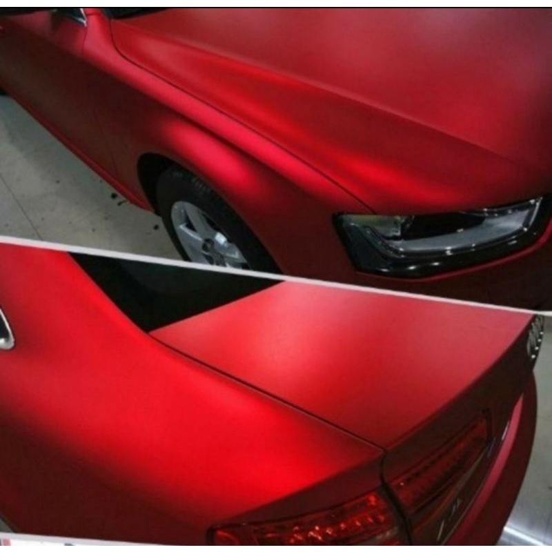 Jual Sticker Stiker Skotlet Red Matt Chrome Merah metalik doff Satin ...