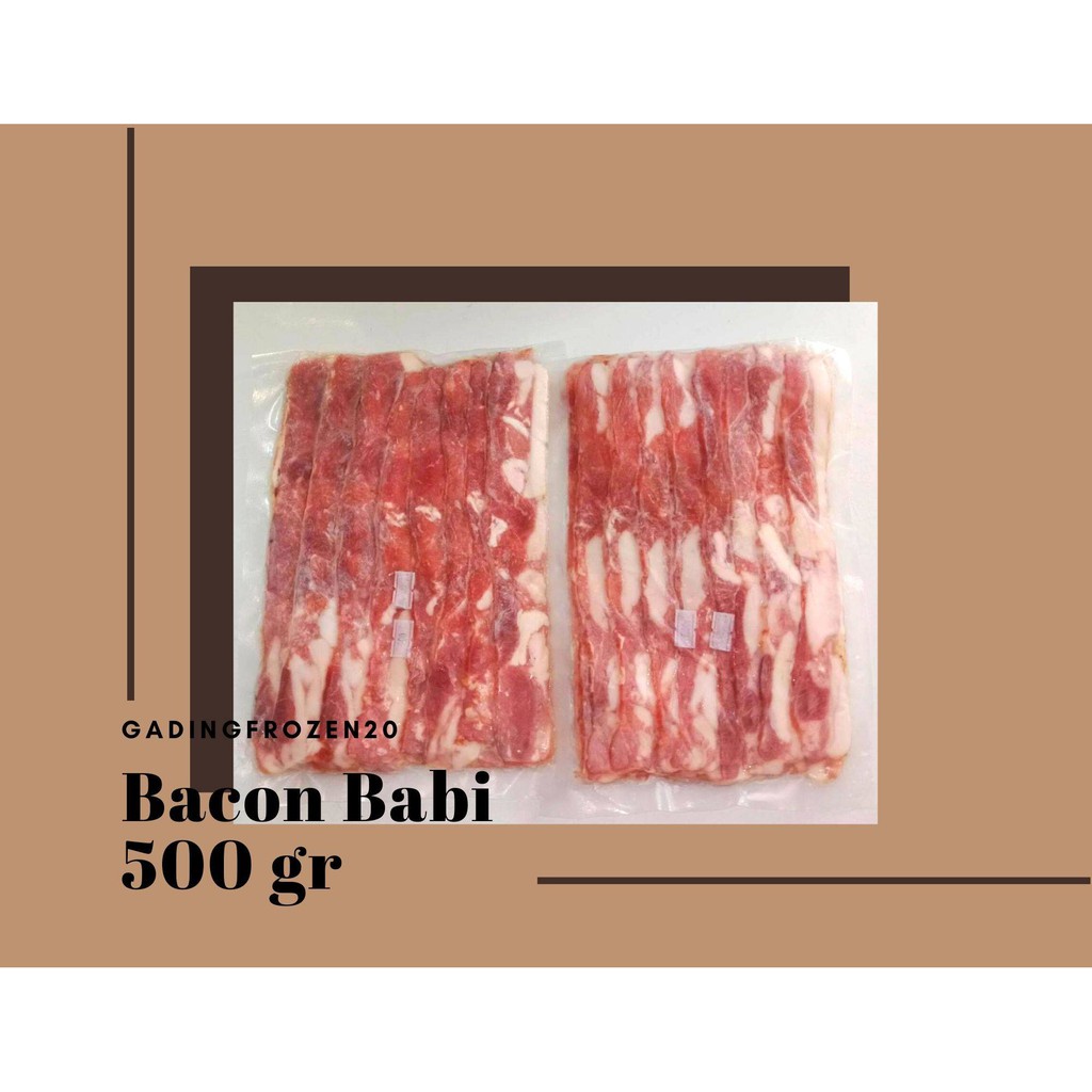 Jual NON HALAL Premium Smoked Bacon Babi 500g | Shopee Indonesia