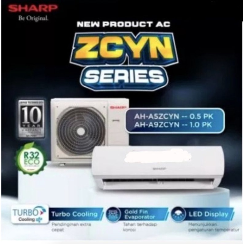 Jual AC SHARP 1/2 PK AH-A5ZCY | Shopee Indonesia