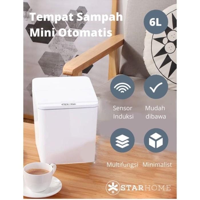 Jual Tempat Sampah Sensor Meja Tong Sampah Sensor Otomatis Smart Trash ...
