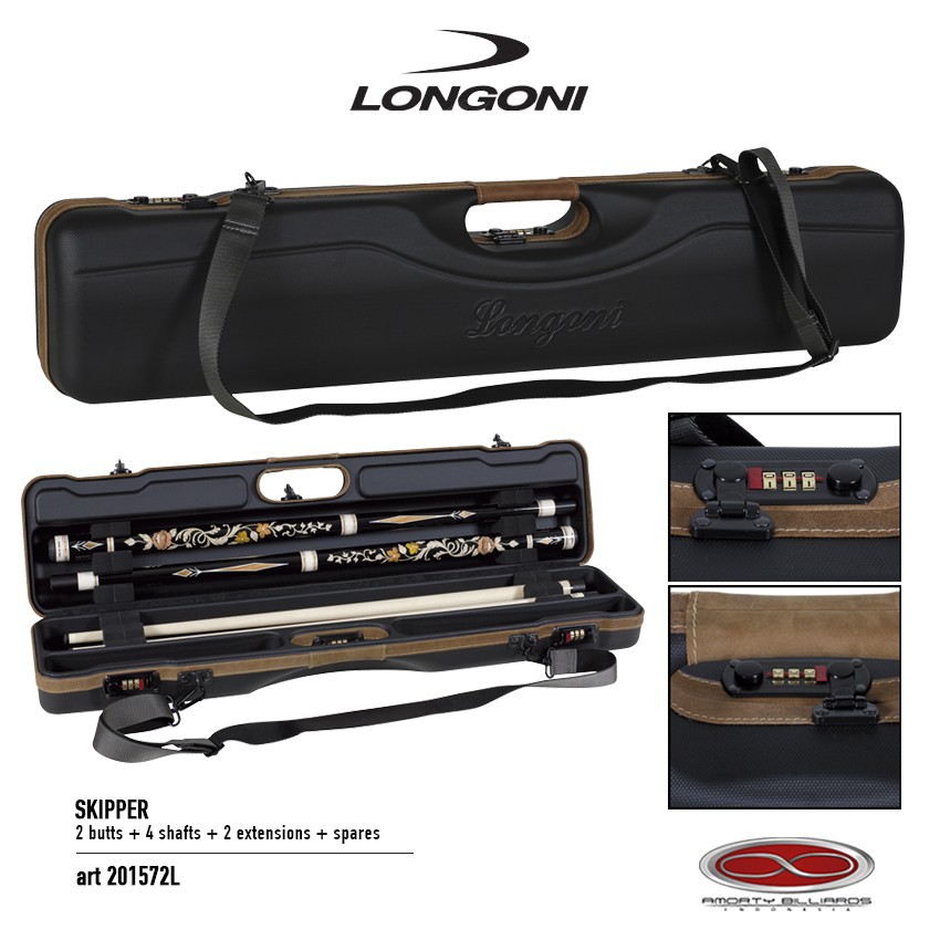 Jual LONGONI SKIPPER BILIARD CUE CASE 2X4 WITH SHOULDER STRAP/Stik Play ...