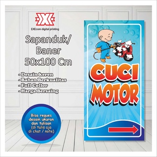 Jual TERLARIS SPANDUK, BANNER CUCI STEAM MOTOR SPANDUK BANNER CUSTOM ...