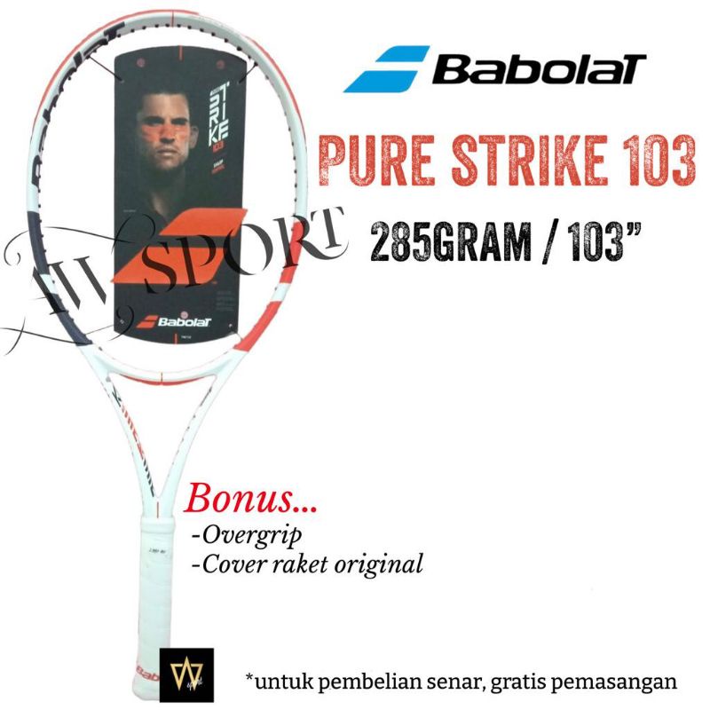 Jual Raket Tenis Babolat PURE STRIKE 103 GEN 3 Berat : 285g Original ...
