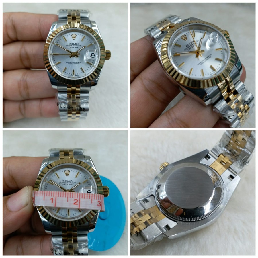 Jual Jam Tangan Wanita Rolex Datejust Combi 31mm Swiss ETA 1:1 Ref.3 ...