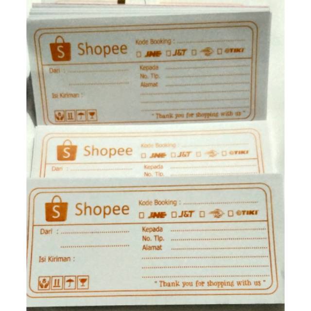 Jual Label/Nota Pengiriman Shopee (untuk olshop) | Shopee Indonesia