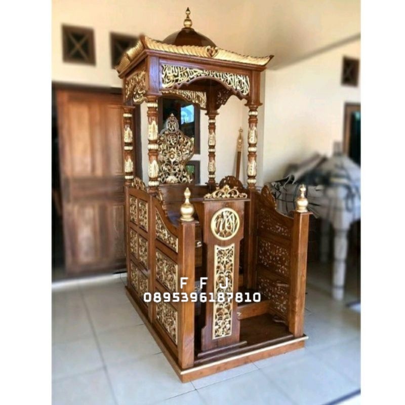 Jual mimbar masjid jati mimbar masjid kubah mimbar masjid Jepara mimbar ...