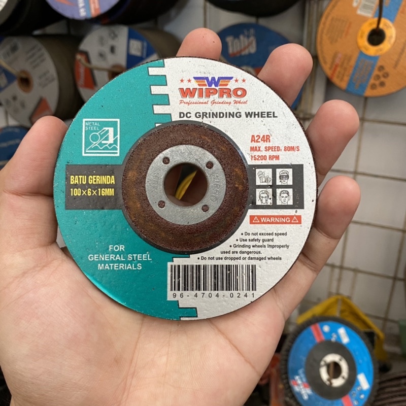 Jual Batu Gerinda / DC Grinding Wheel / Batu Peji WIPRO 4” | Shopee ...