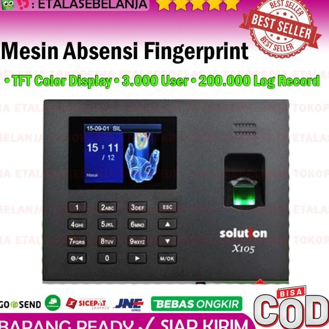 Jual Mesin Absen Sidik Jari - Absensi Finger Print Solution X105 ...