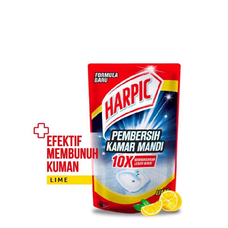 Jual Harpic Bathroom Lemon Pouch 400 ml - Pembersih Permukaan Kamar ...