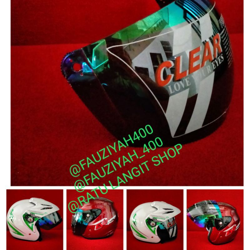 Jual Kaca helm universal / kaca cencen/helm standar semua merk warna ...