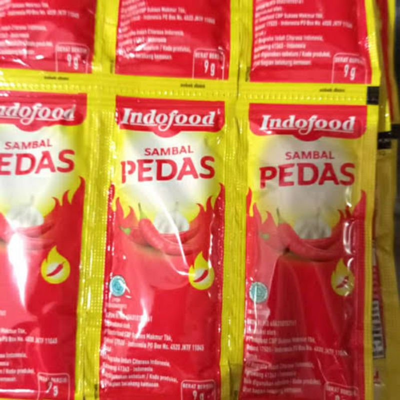 Jual sambal pedas Indofood sachet isi 36 pcs | Shopee Indonesia