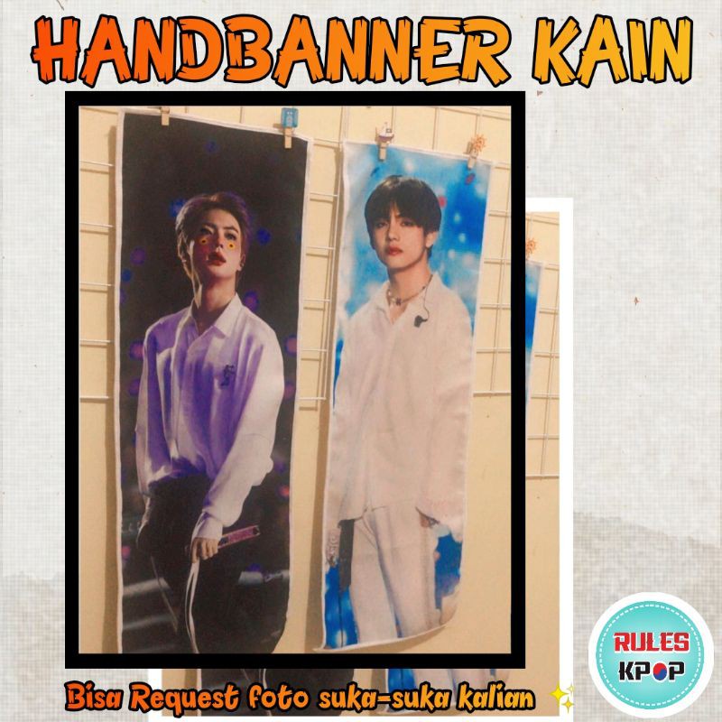 Jual (CUSTOM) HANDBANNER FANSITE HAND BANNER KPOP HAND BANNER SATIN ...
