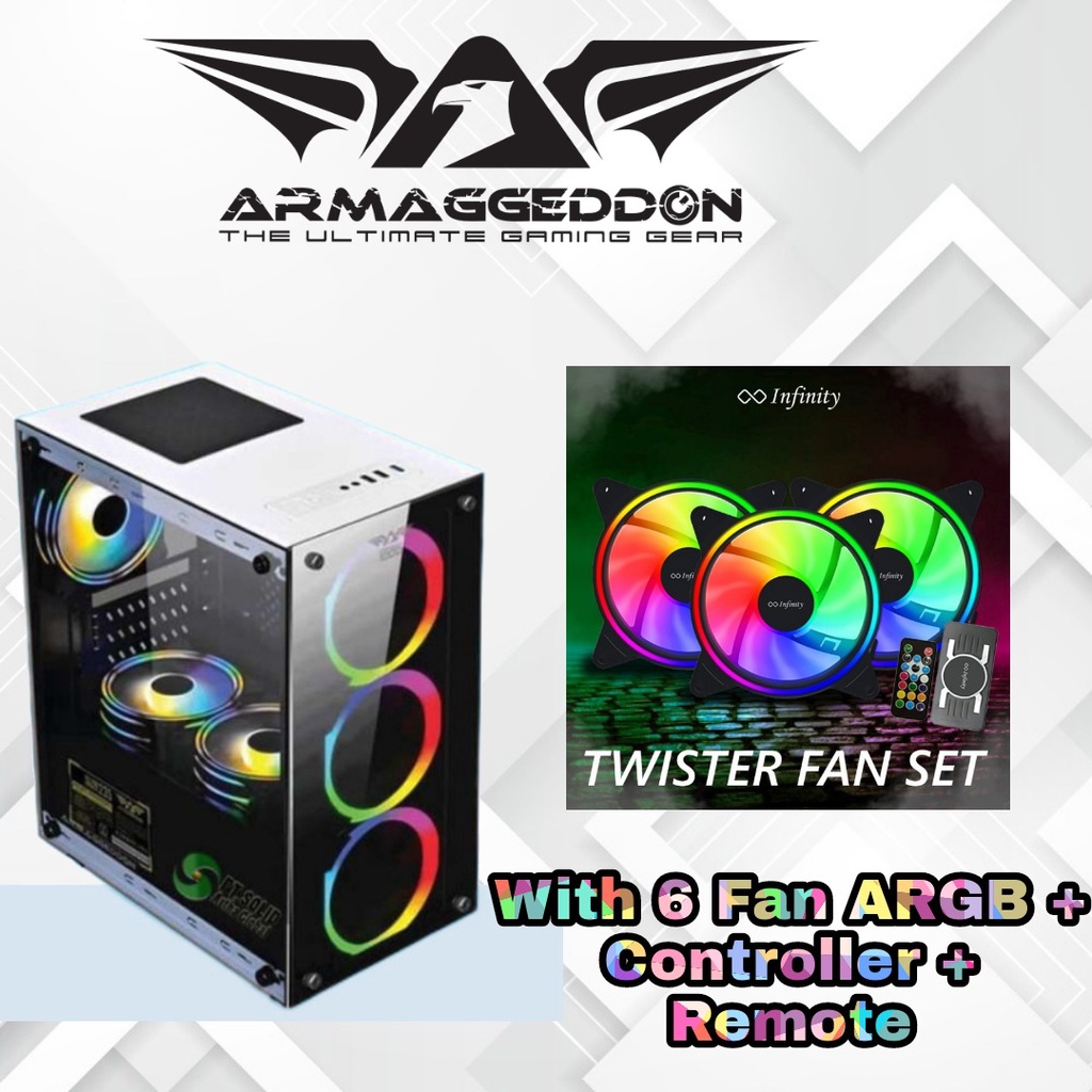 Jual Casing PC Gaming Armaggeddon NIMITZ TR1100 White / Black FREE Fan ...