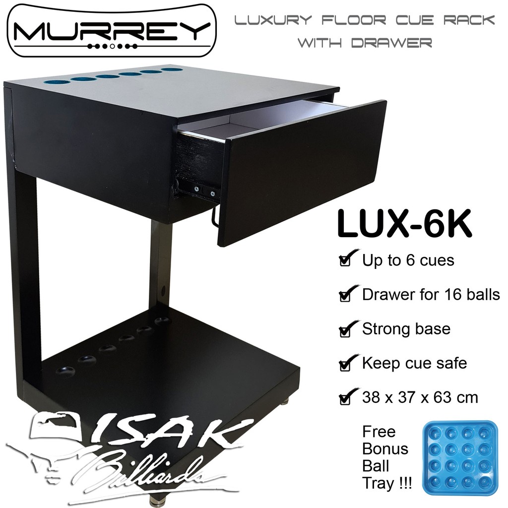 Jual Murrey LUX-6K Black - Luxury Floor Cue Rack Laci Rak Stick ...
