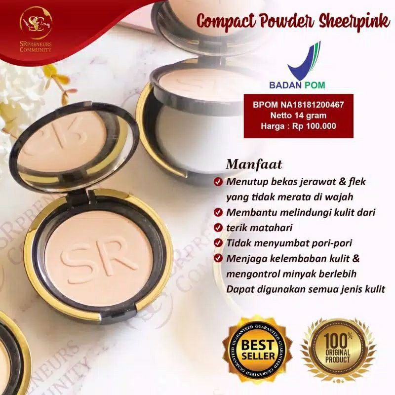 Jual SR12 EXCLUSIVE COMPACT POWDER SHEER PINK / BEDAK PADAT | Shopee ...