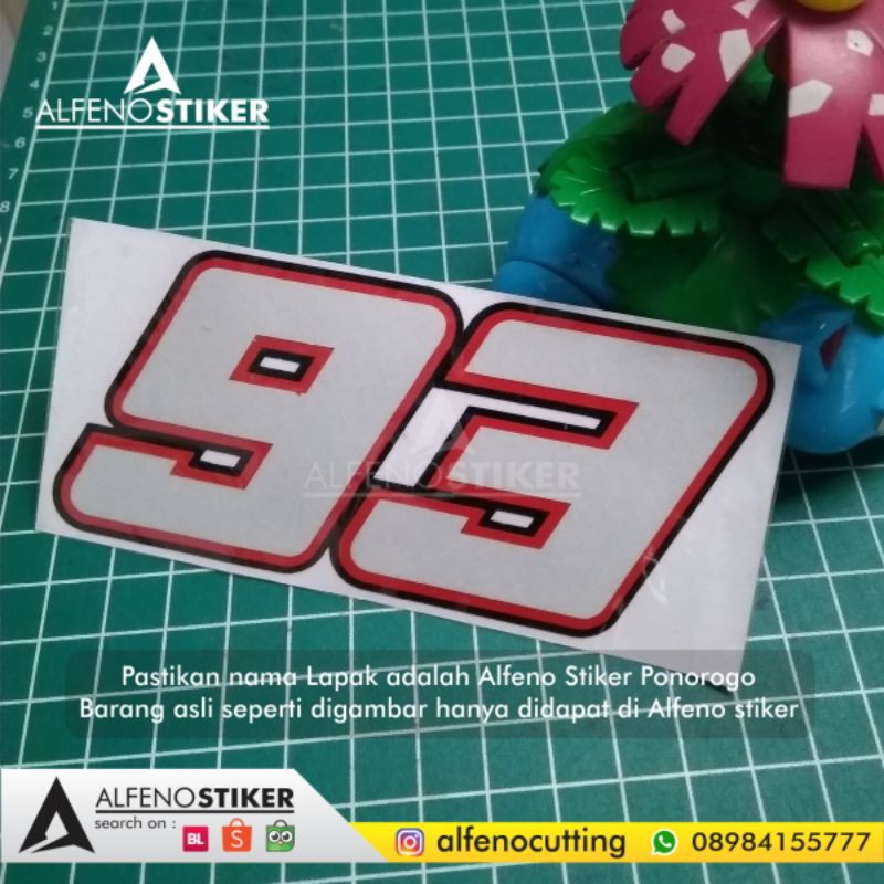 Jual Stiker Nomor Balap MotoGP 93 Marquez | Cutting Sticker | Shopee ...
