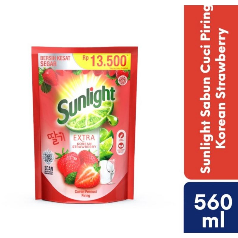 Jual SUNLIGHT Korean Stroberi 560 ml Refill Sunlight | Shopee Indonesia