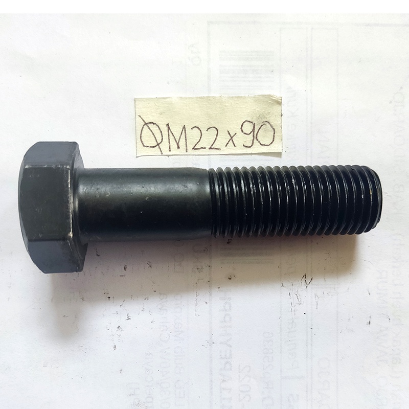 Jual BAUT BAJA HITAM 8.8/Ring Pir M22/Ring Plat M22/Mur Baja M22/M22x50 M22x55 M22x60 M22x65 ...