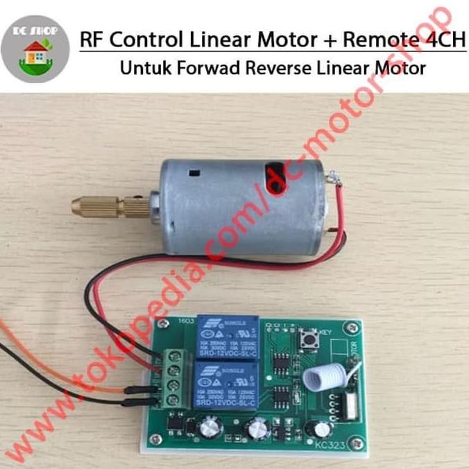 Jual Remote Rf 12V Dc Linear Motor / Actuator Motor Forward/Reverse ...