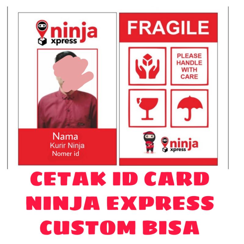 Jual cetak kartu idcard ninja express set tali holder kartu bisa satuan ...