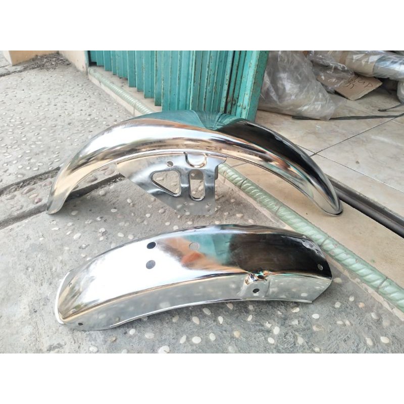 Jual Spakbor slebor depan belakang Honda WIN 100 besi crom | Shopee ...